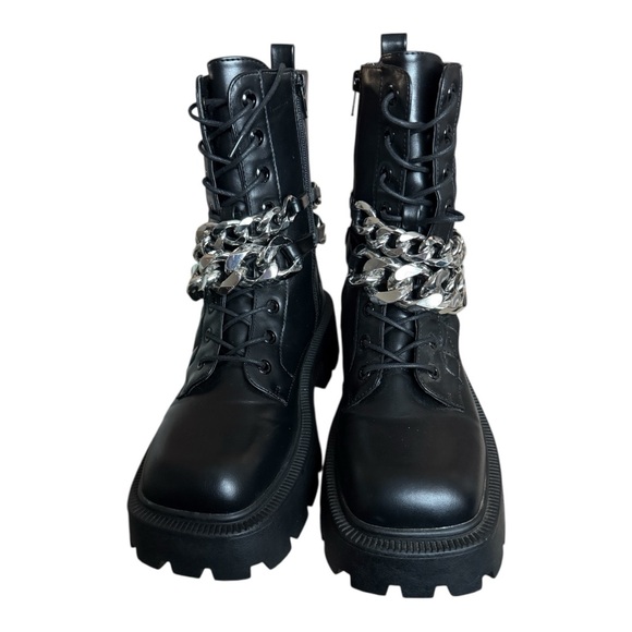 Truffle | Shoes | Truffle Collection Gothic Chanky Flat Ankle Chain ...
